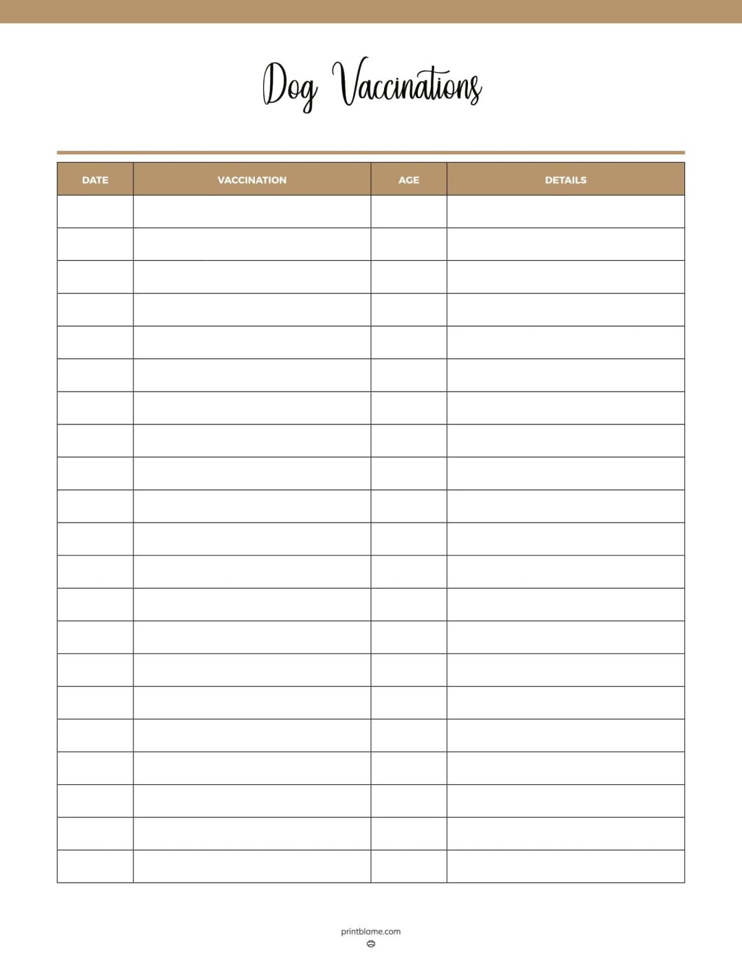 5+ Free Printable Dog Vaccination Report Templates