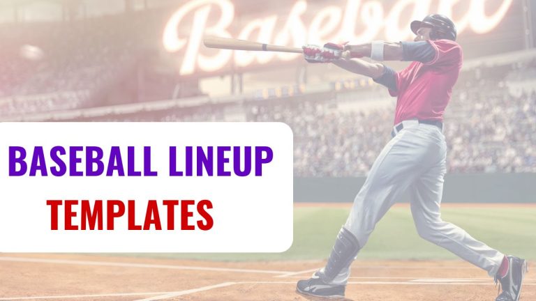 Baseball Lineup Templates | Editable & Printable