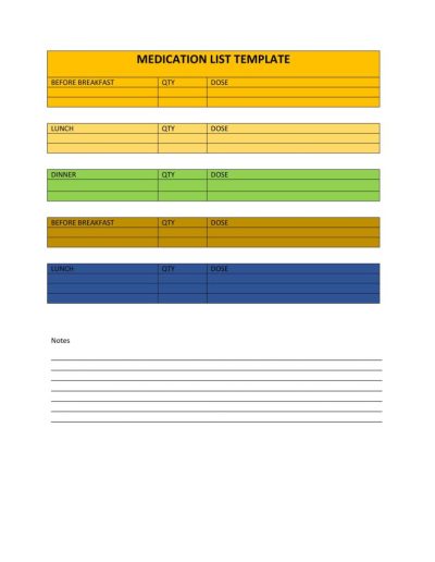 Free Medication Schedule Templates (Editable & Printable)